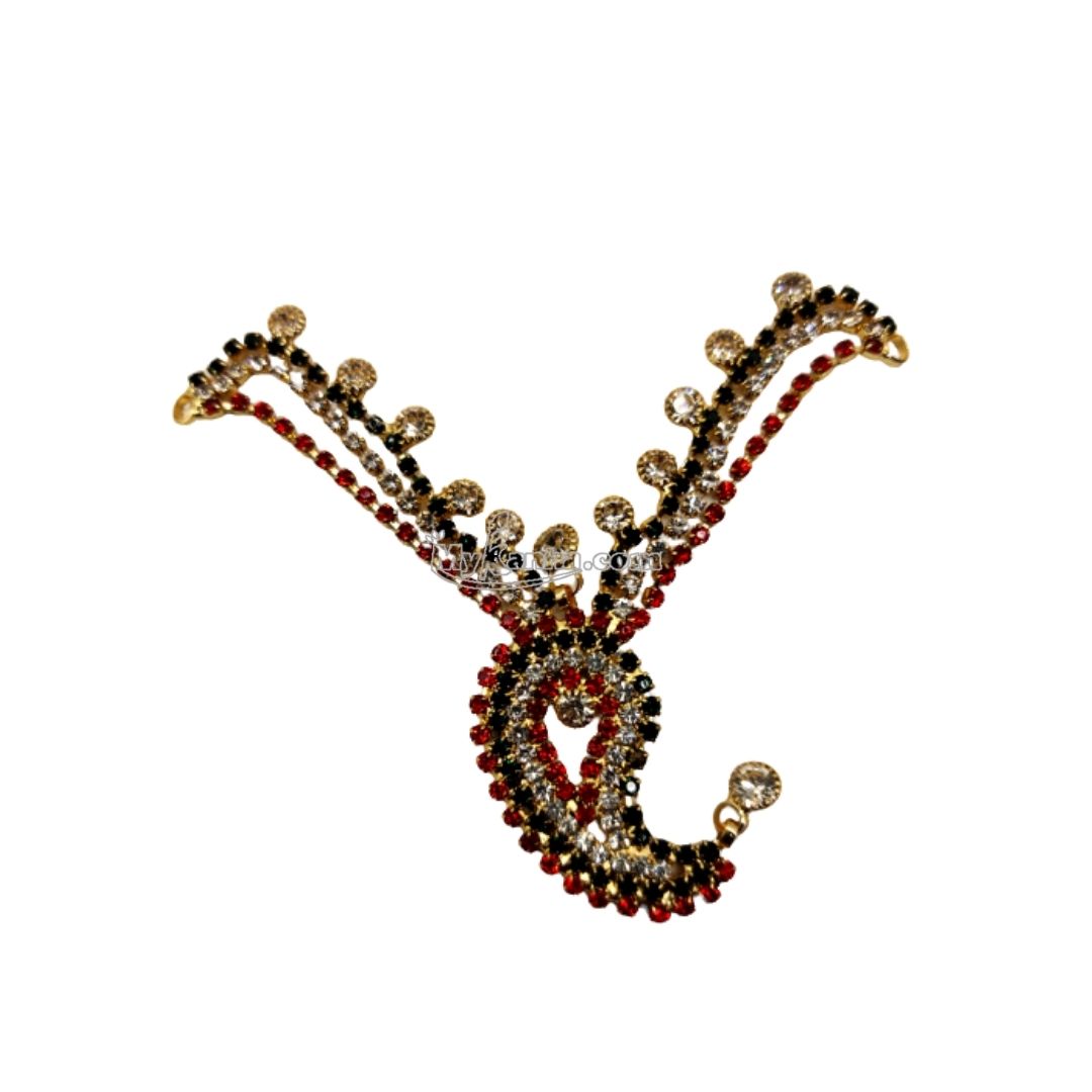 Stone and Metal Chandrika Mukut for Kanha Ji – MyKanha.com