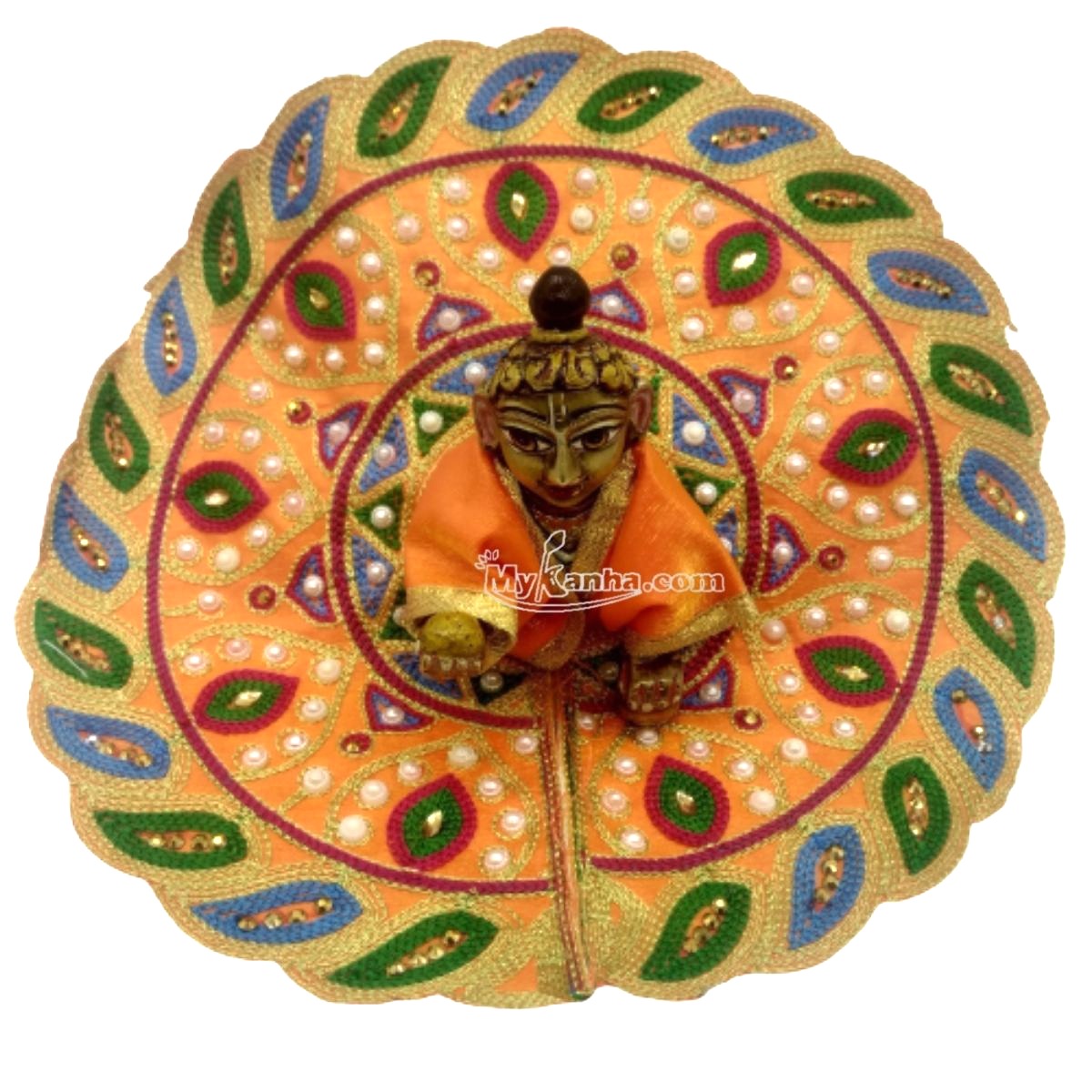 Embroidery & Moti Dress For Laddu Gopal – MyKanha.com